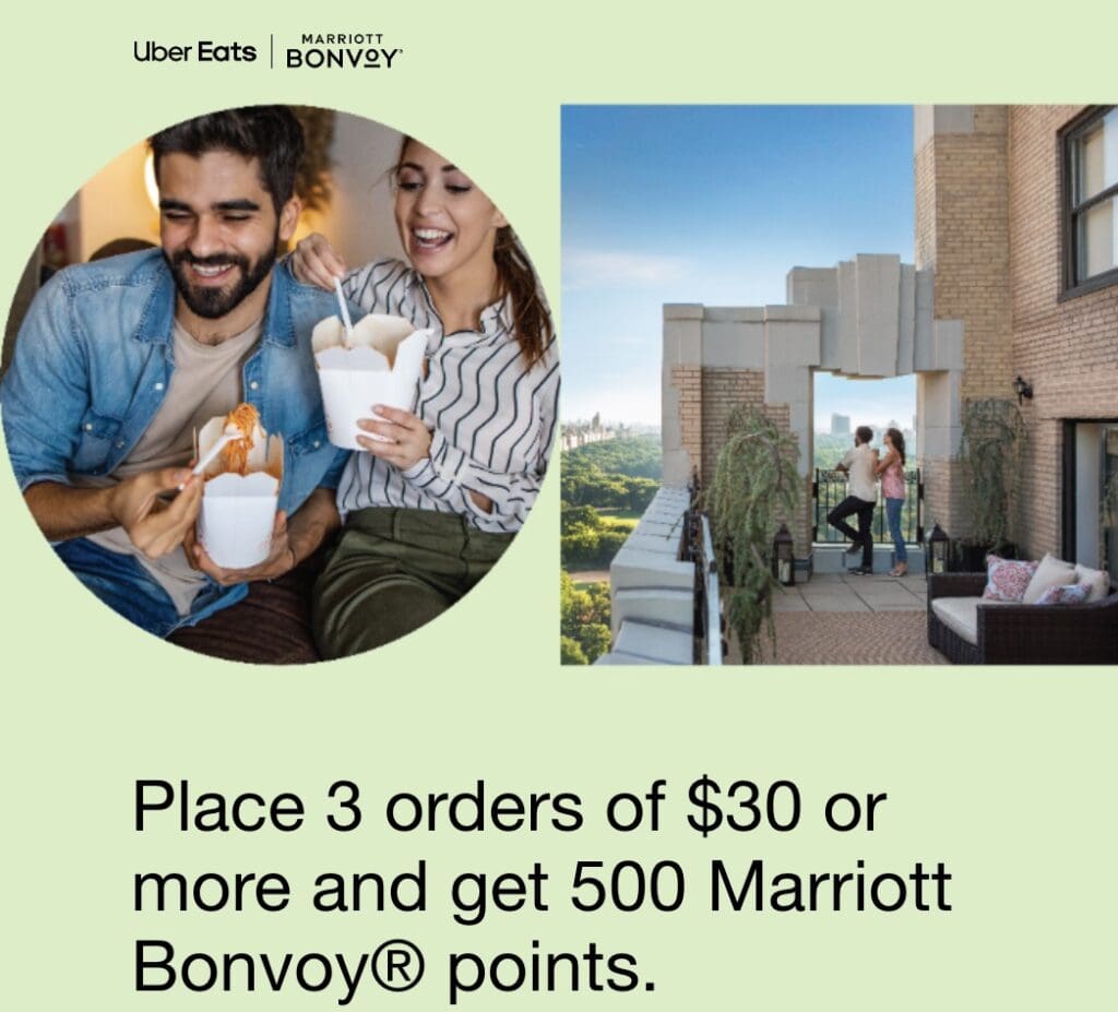 Targeted Promo: Earn 500 Marriott Bonvoy® Points With Three Uber Eats Orders - The Bulkhead Seat