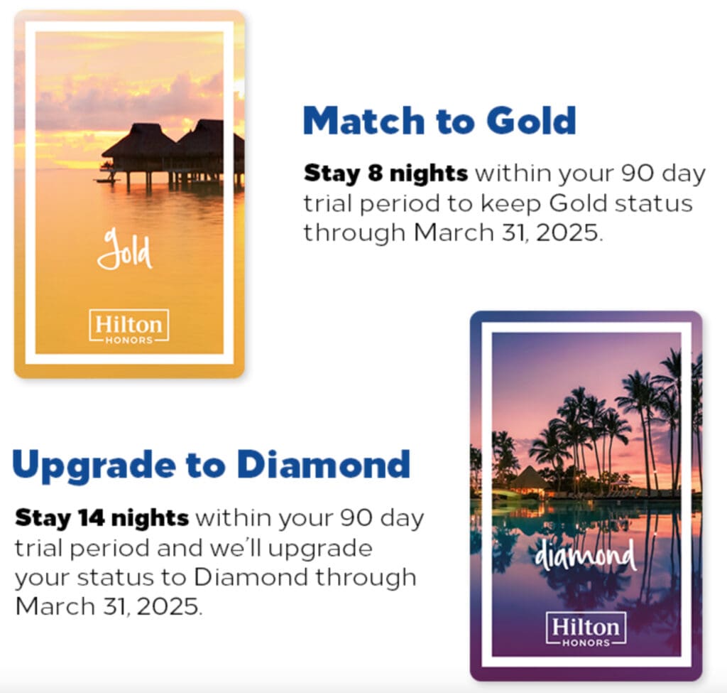Status Match: 90 Days Free Hilton Honors Gold Status - The Bulkhead Seat