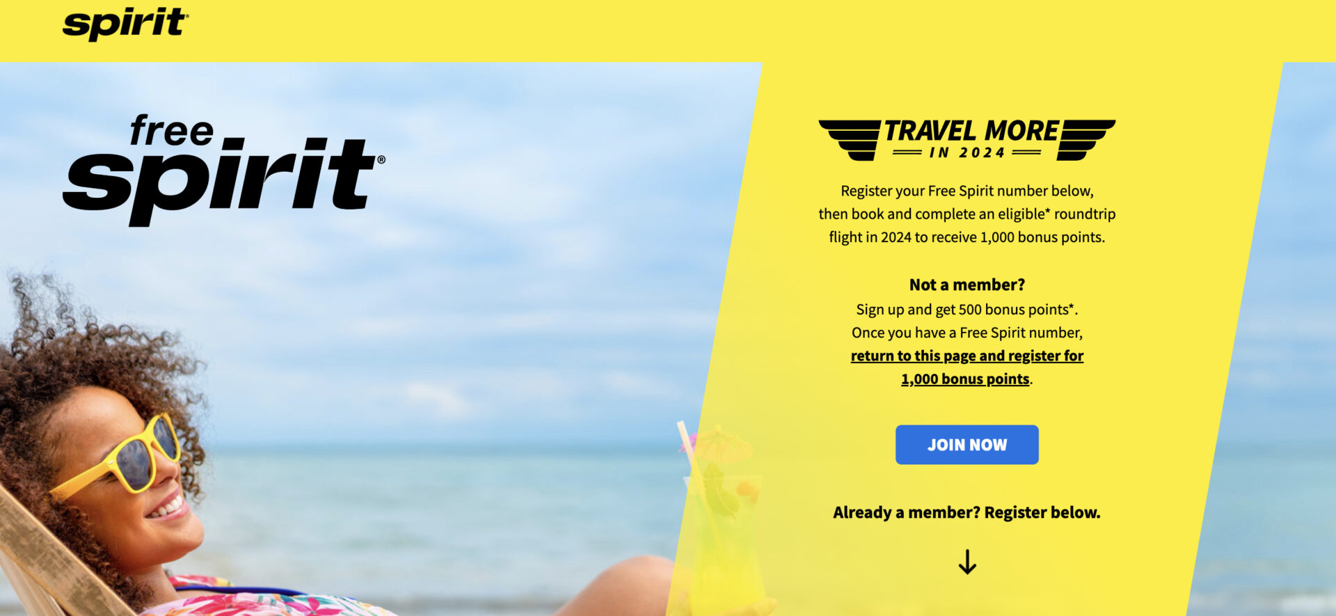 Promo: Receive 1,000 Bonus Free Spirit Points with One Roundtrip Flight ...