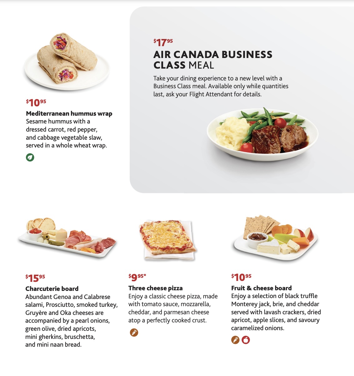 Air Canada Offers the Largest Buy-On-Board Menu of Any North American ...