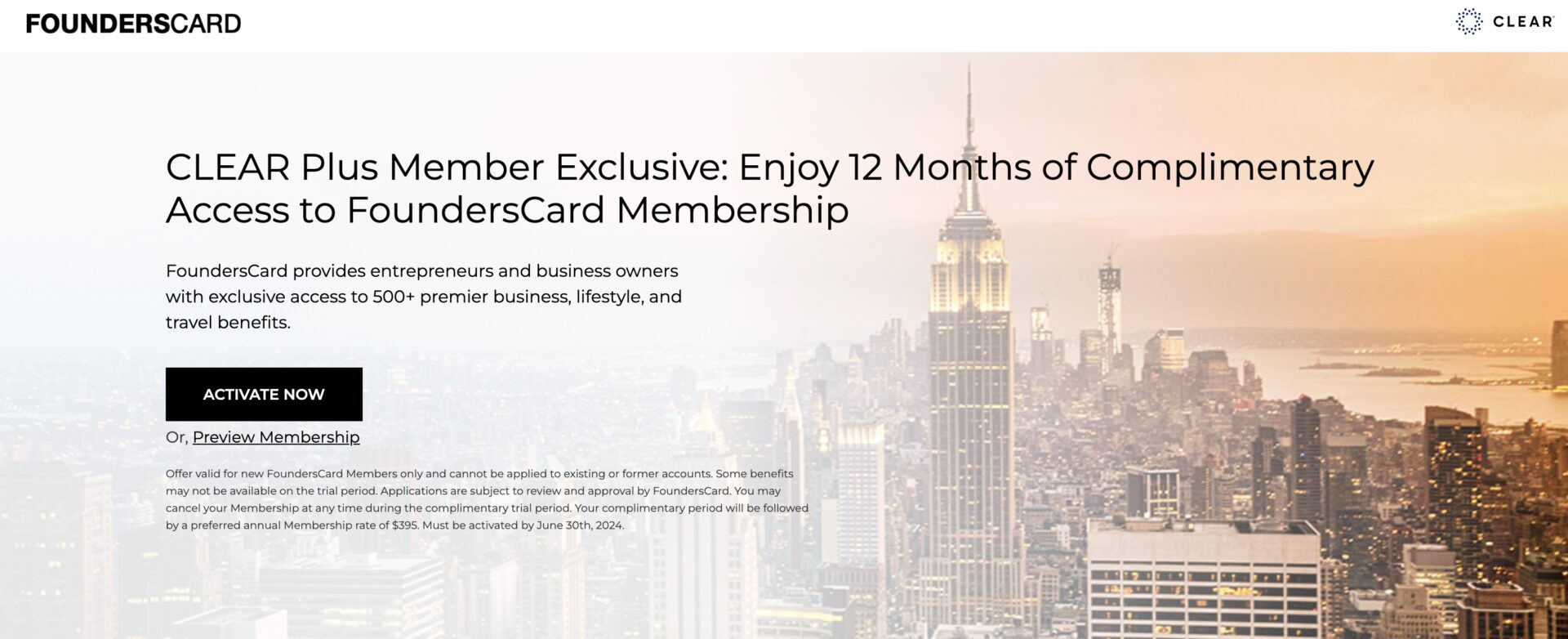 Targeted Promo: CLEAR Plus Members Can Receive A Complimentary Founders ...