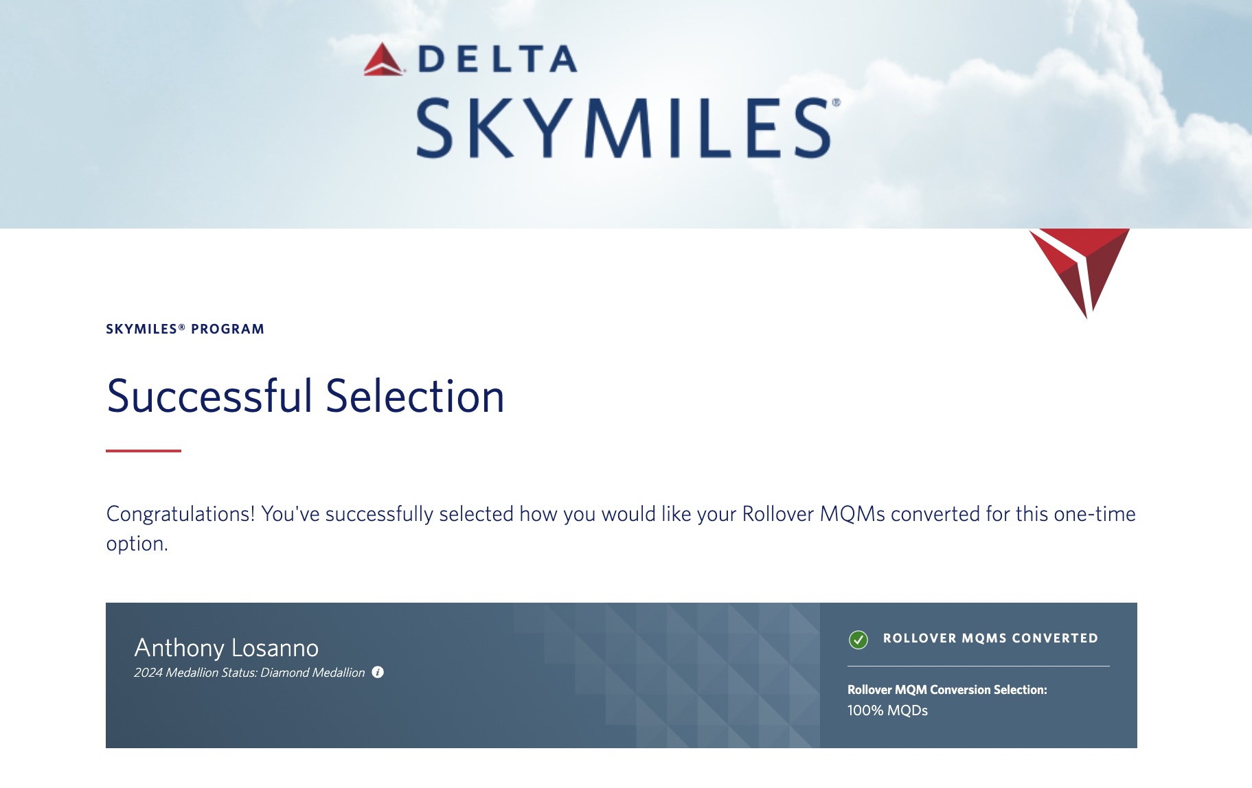 Reminder: Today Is the Last Day to Convert Delta Rollover MQMs - The ...