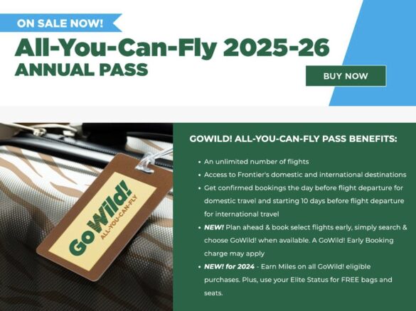 Frontier 2025-2026 GoWild!™ All-You-Can-Fly Annual Pass Is Now On Sale ...