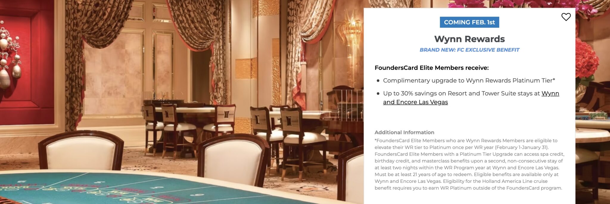 Cancelled: FoundersCard Wynn Benefits Are Just For Elite Members - The ...