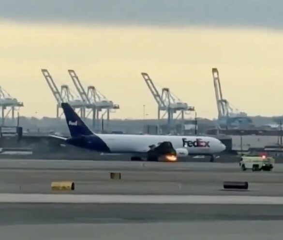 FedEx Boeing 767-3S2F Cargo Plane Suffered An Engine Fire From A Bird ...