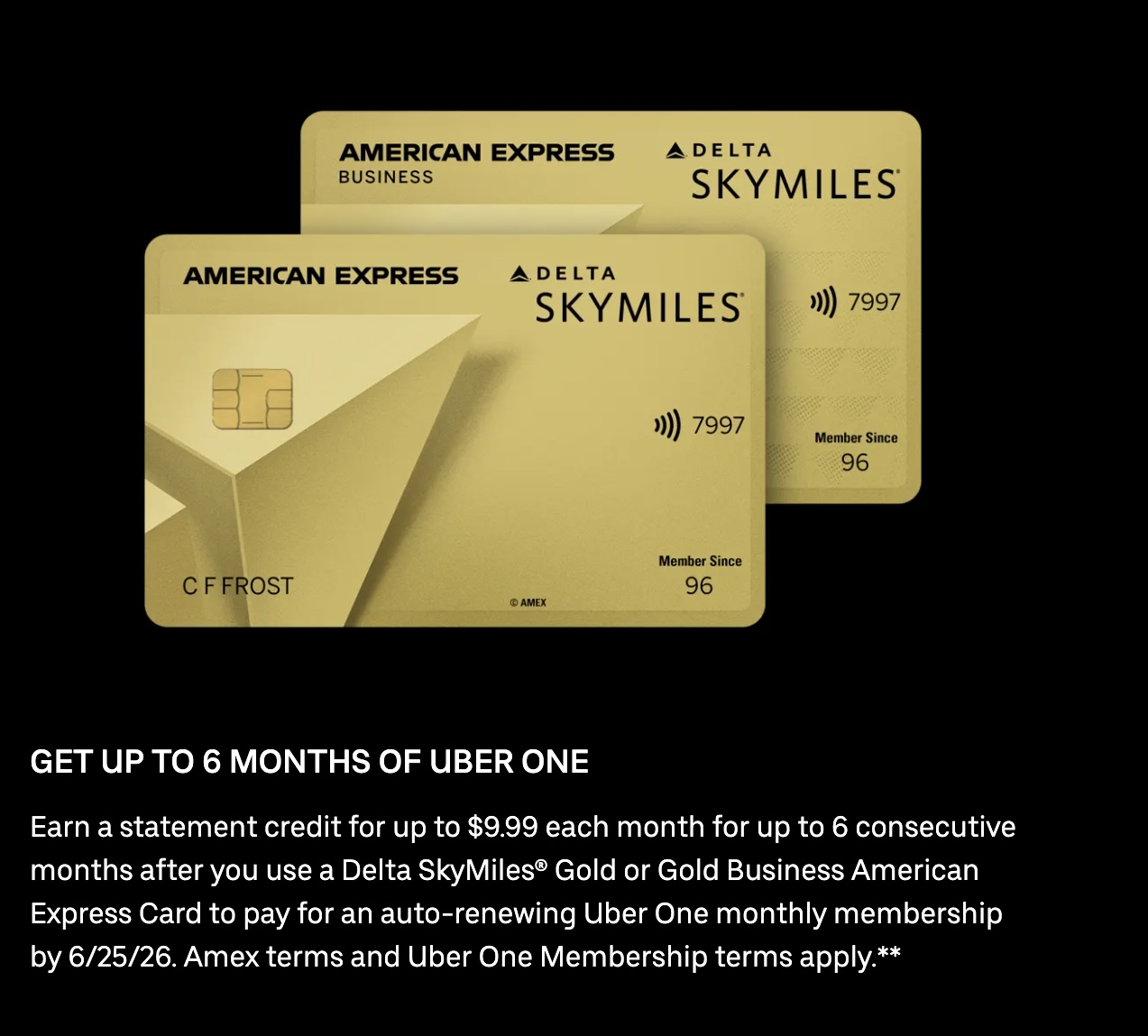 Delta SkyMiles® American Express Card Members Can Unlock Monthly Uber ...