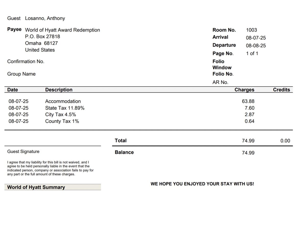 How Much Does Hyatt Actually Reimburse a Hotel When You Redeem a Free ...