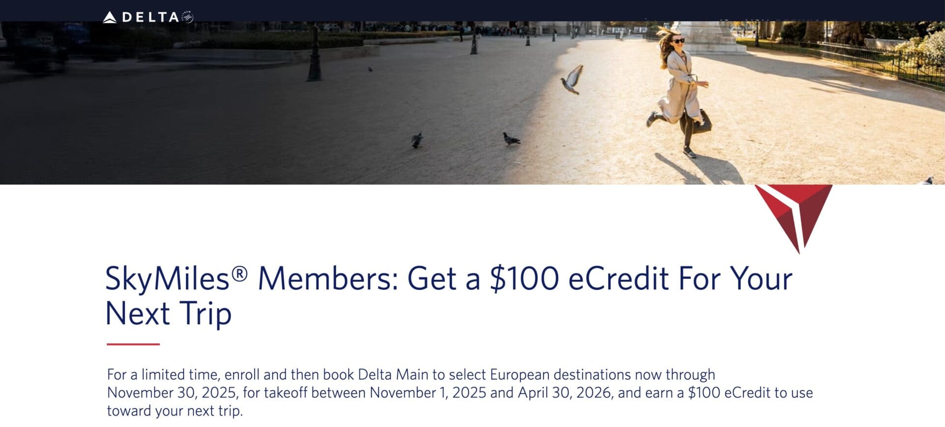 Promo: Book Delta Main to Europe and Receive $100 eCredit - The ...