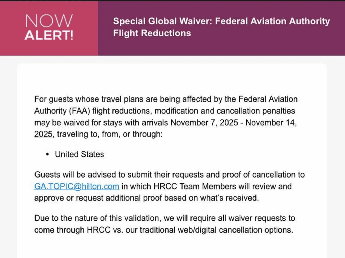 Nice: Hilton Offers Fee Waiver for Those With Cancelled Flights - The ...
