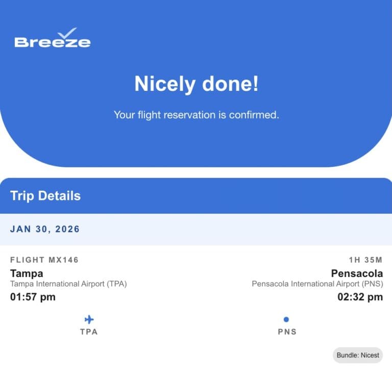 Flight Review: Breeze Airways Airbus A220-300 Ascent Class – TPA-PNS ...
